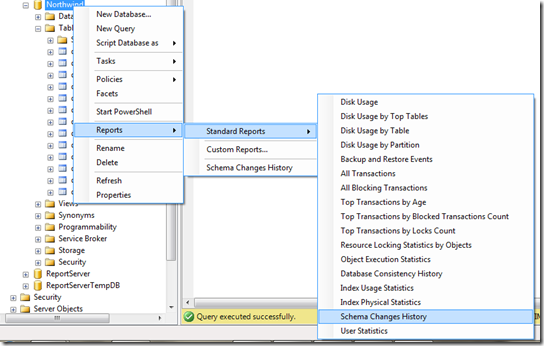 Retrieve a Report of all Schema Changes within a SQL Server 2008 Database